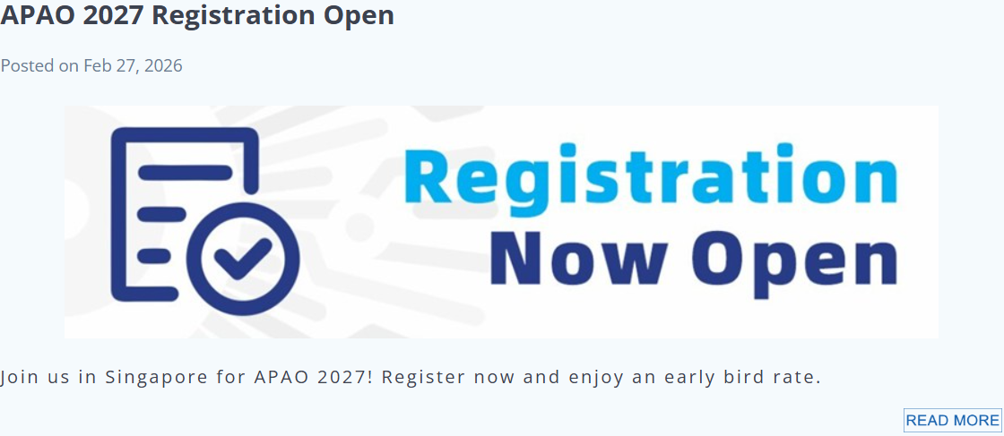 APAO 2027 – The 42nd Asia-Pacific Academy of Ophthamology Congress